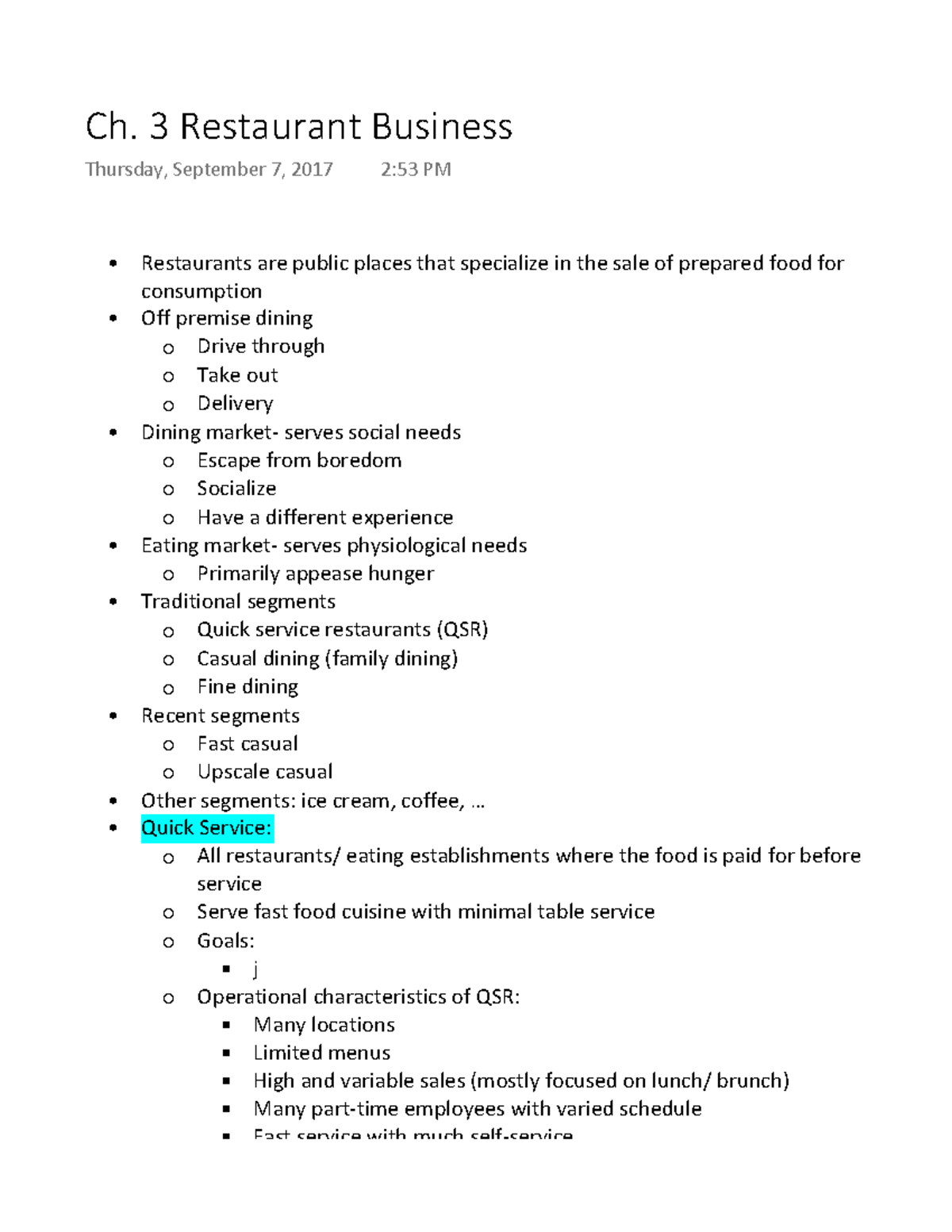 Ch. 3 Restaurant Business - Warning: TT: undefined function: 32 ...