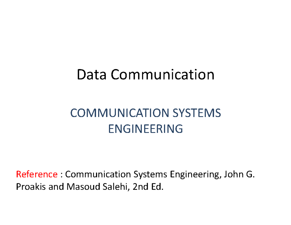 Lect 1 - Lect 1 - Warning: TT: undefined function: 32 Data Communication COMMUNICATION - Studocu
