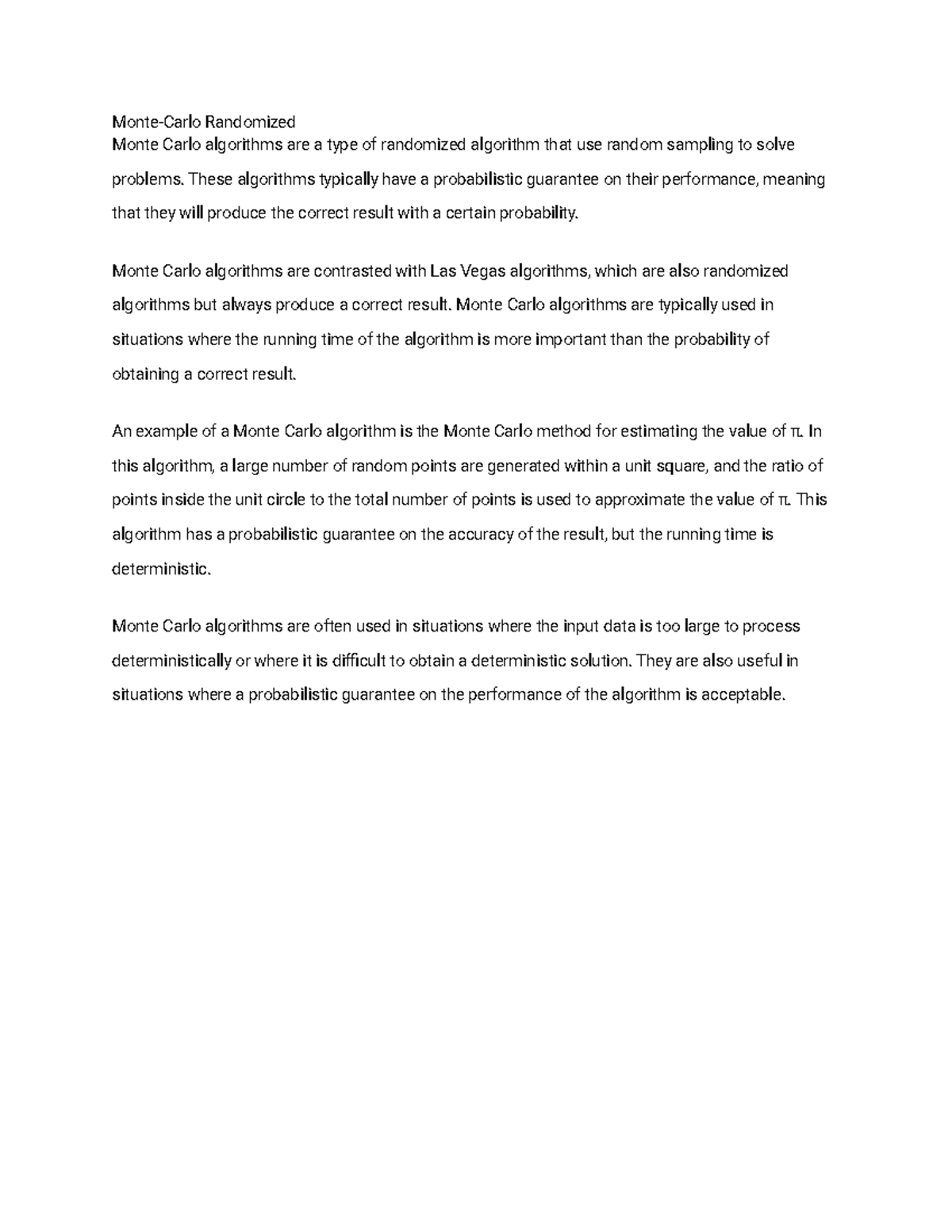 Monte-carlo - From textbook and lecture - Monte-Carlo Randomized Monte ...