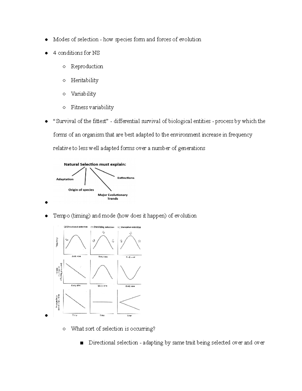 ANT 102 - 9 19 Class Notes - Modes of selection - how species form and ...