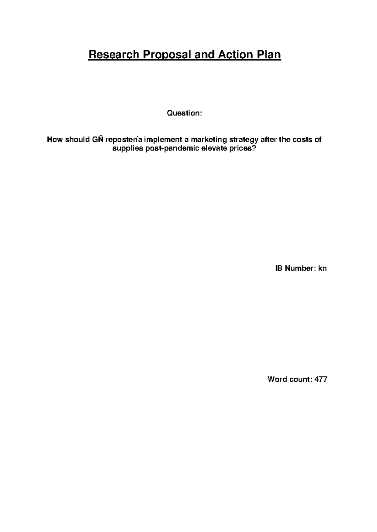 IA Example - ejemplo de repaso ia - Research Proposal and Action Plan ...