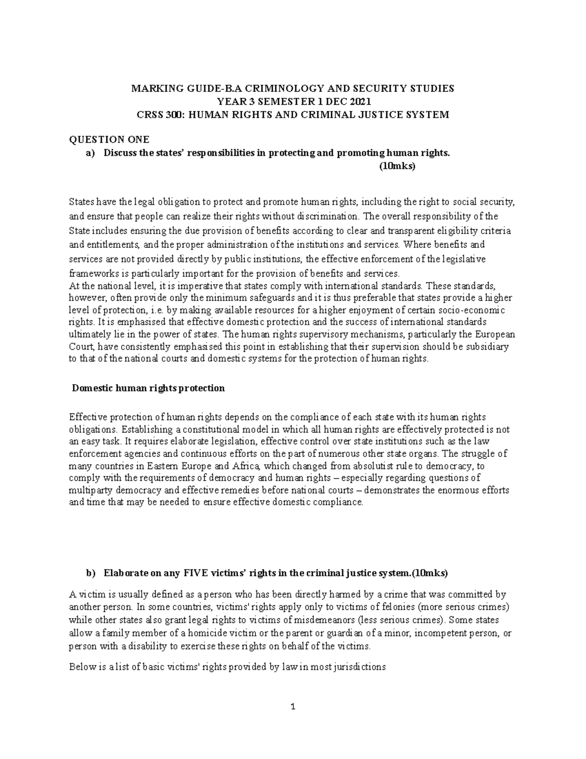 CRSS 300 Marking Guide DEC 2021 Human Rights - MARKING GUIDE-B ...