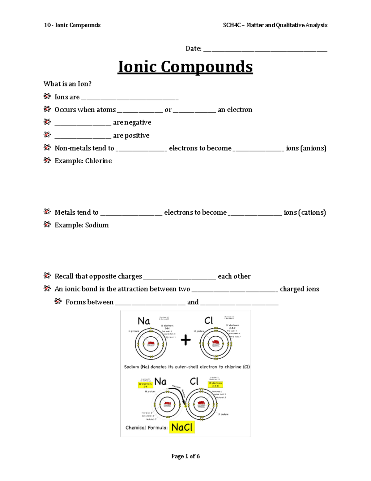 10 - Ionic Compounds - Notes - Date ...
