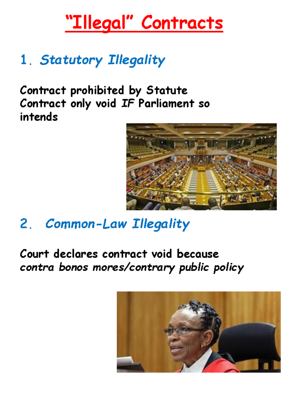 Illegality Impossibility Formalities Restraints of Trade 14 April 2023 - “Illegal” Contracts 1 ...