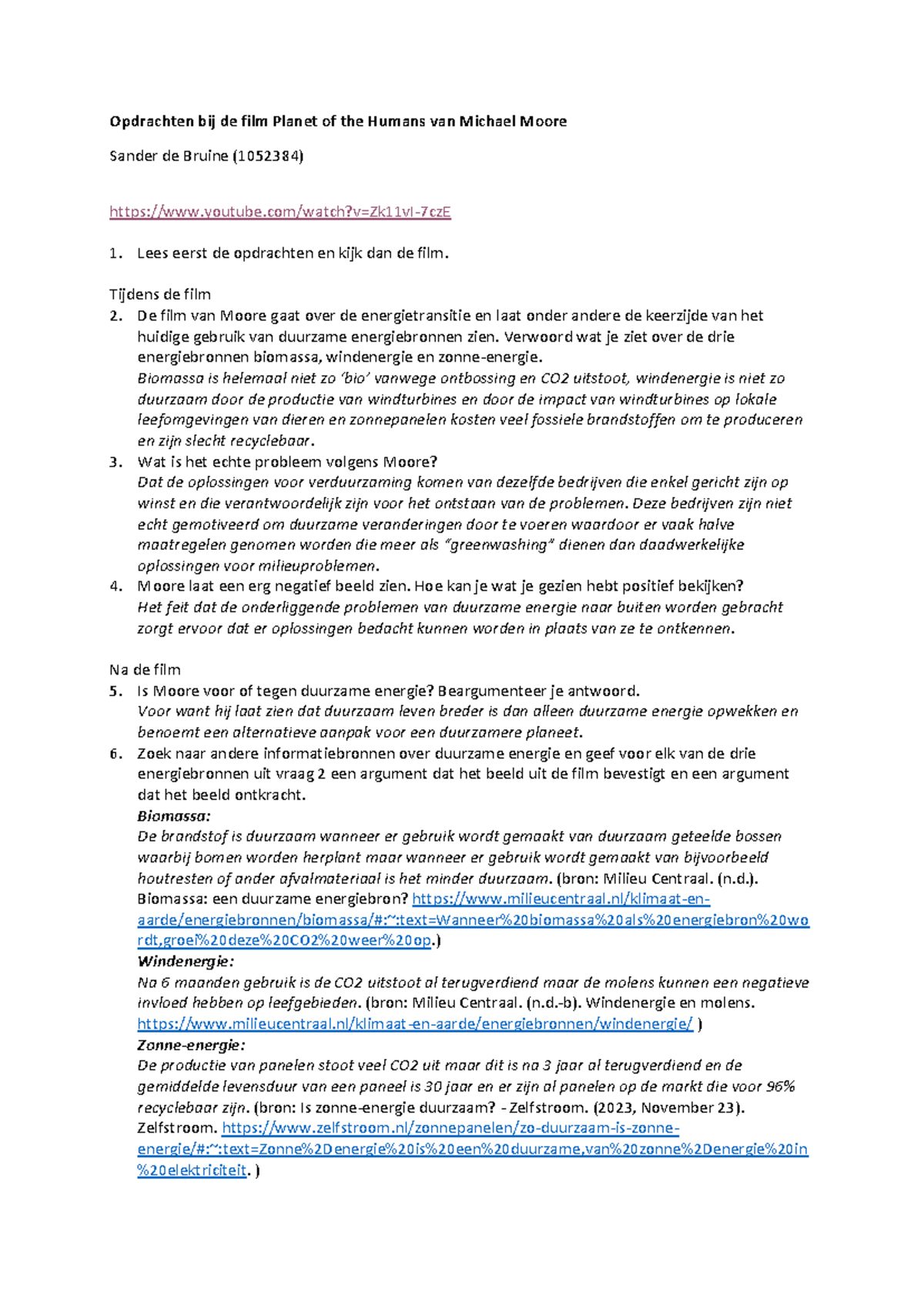 Opdrachten bij de film Planet of the Humans van Michael Moore 23-24 v2 ...