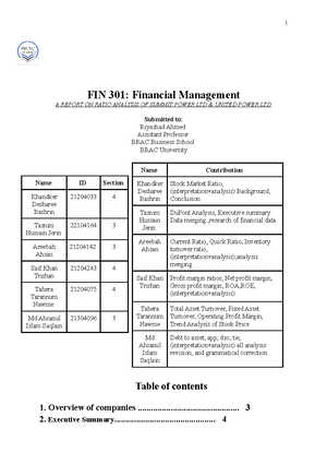 FIN301 Term-paper-G1 - Additonal Lecter notes - FIN 301: Financial ...