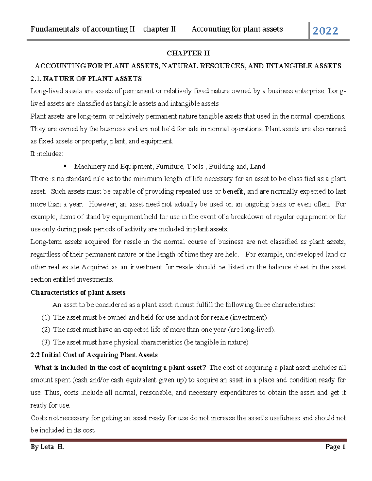 CH 2 Fundamentals of Acct II Chapter Two - CHAPTER II ACCOUNTING FOR ...
