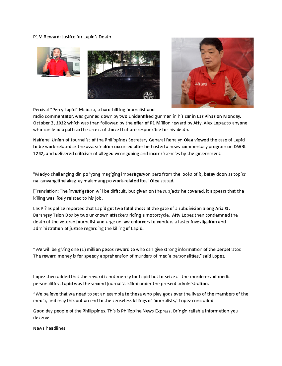 P1M Reward - for purposive - P1M Reward: Justice for Lapid’s Death ...