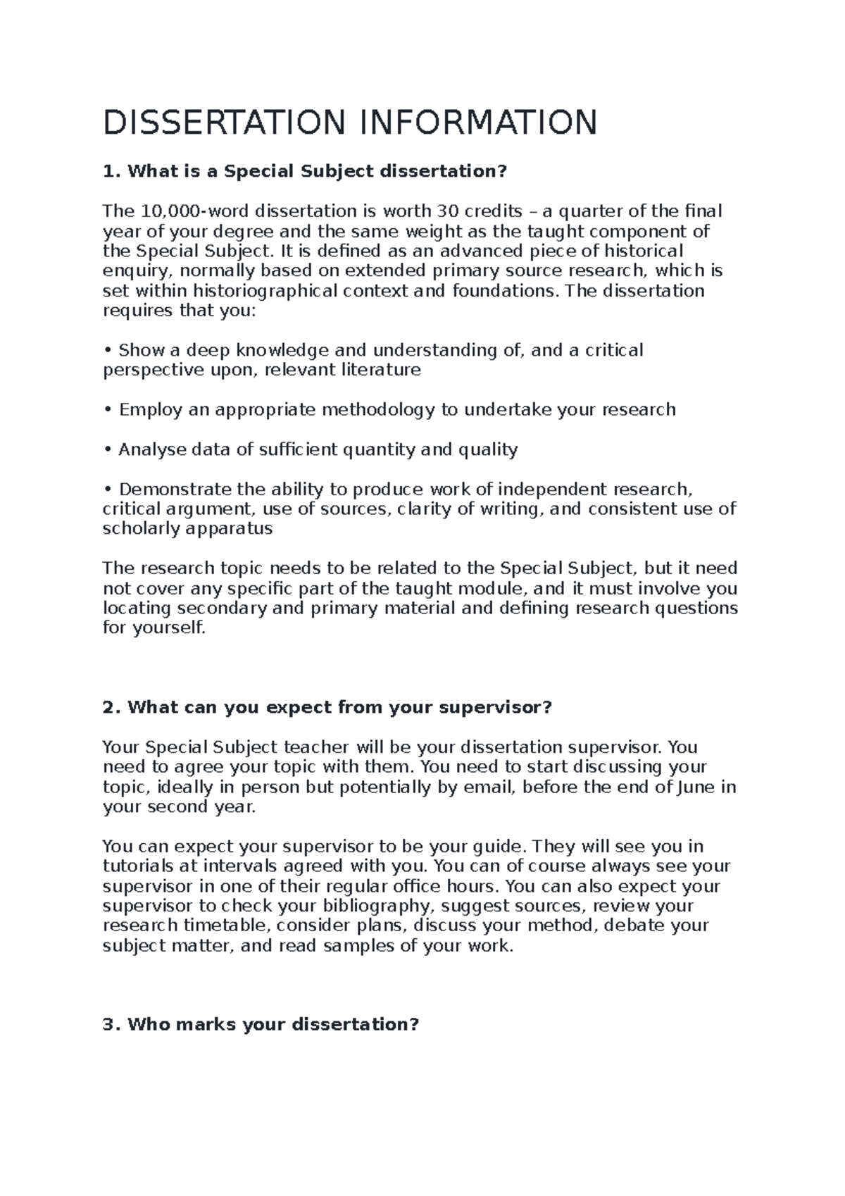 Dissertation Information - DISSERTATION INFORMATION What is a Special ...