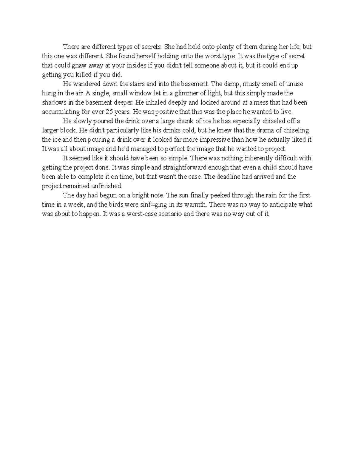 Psych assignment 2-2 - There are different types of secrets. She had ...