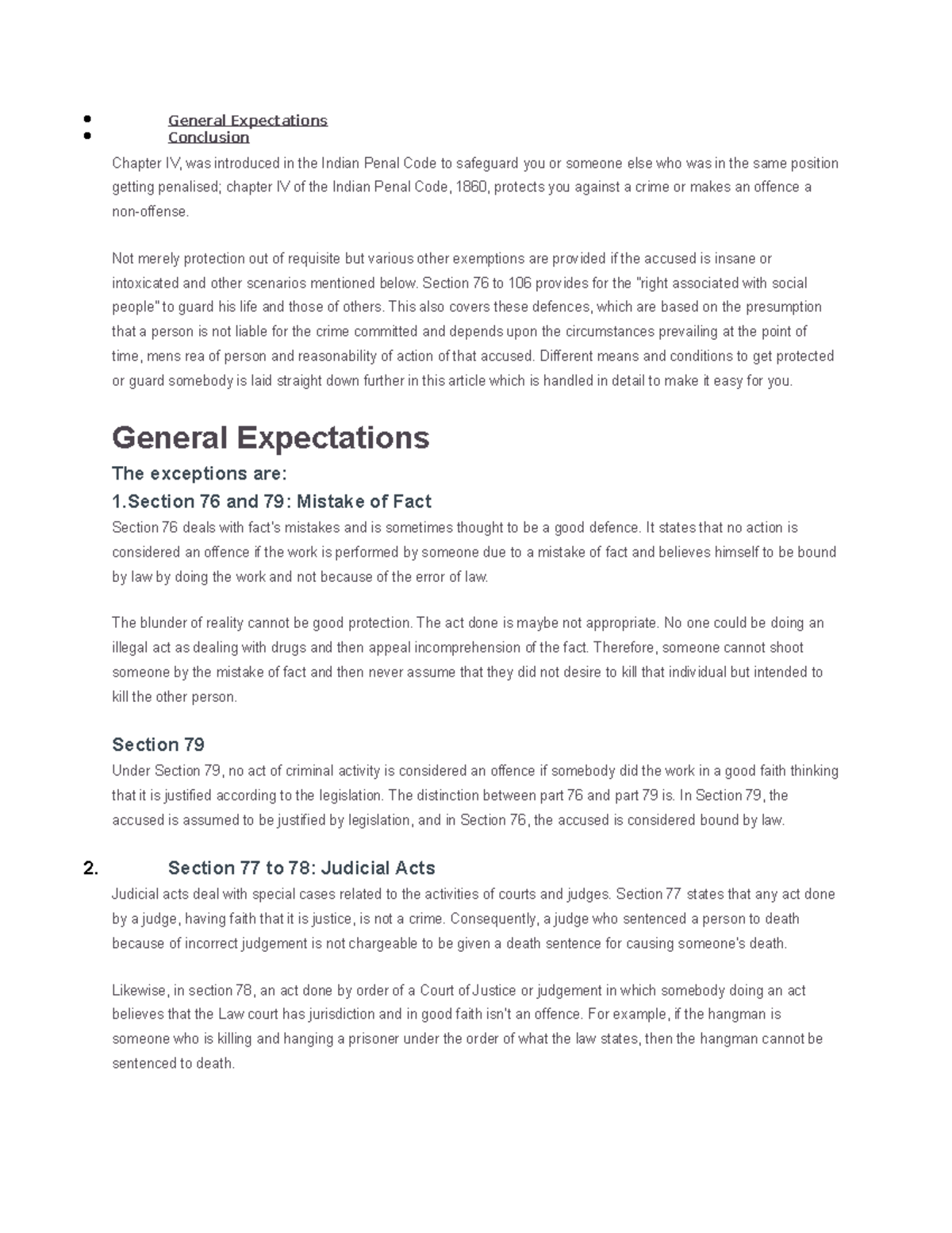 General Expectations - Not merely protection out of requisite but ...
