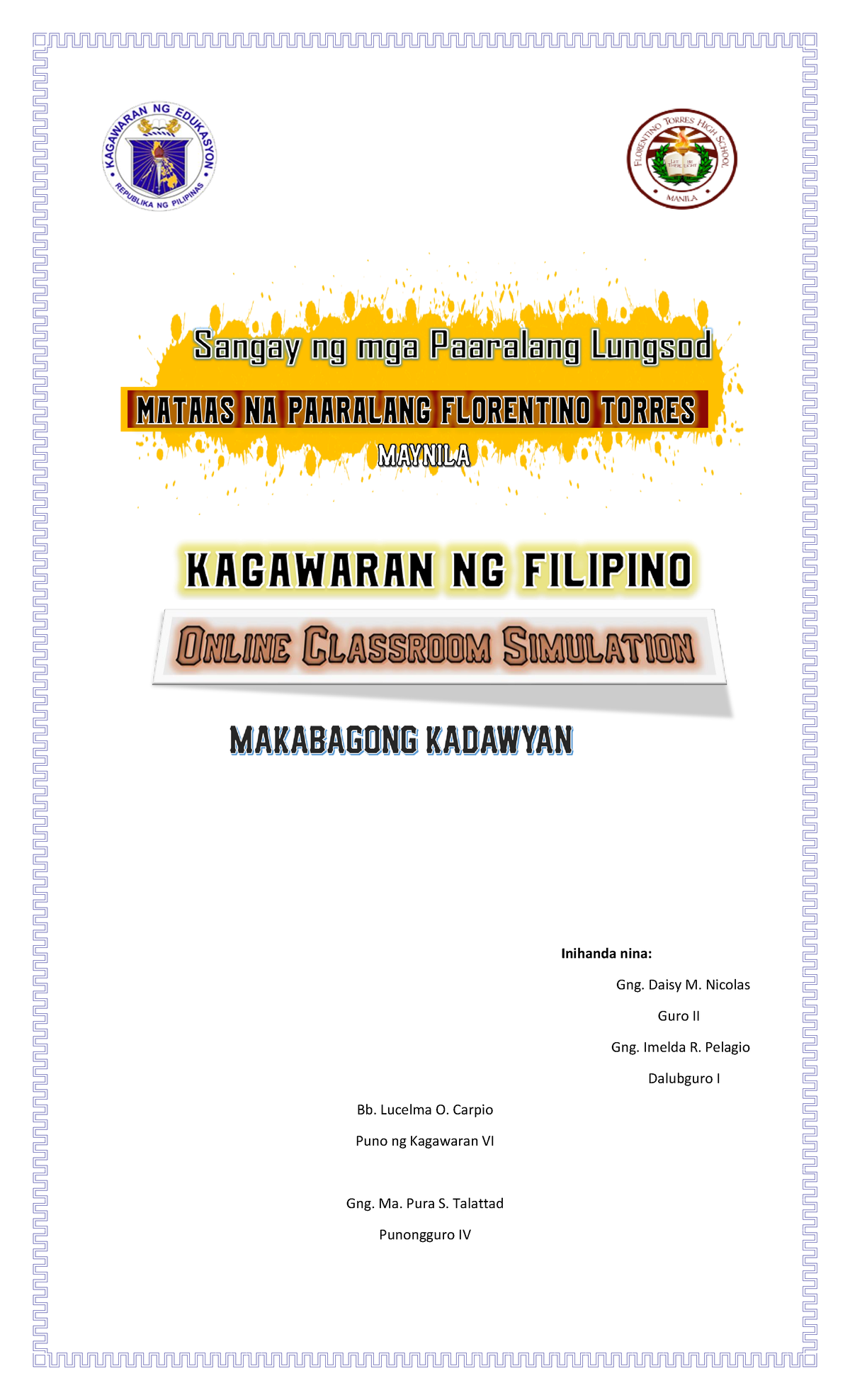 Docu edited new - Grade: 9 - Inihanda nina: Gng. Daisy M. Nicolas Guro ...