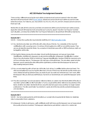 VITA Tests Answer Sheet Week 3(0%) - ACC 350 VITA Tests Answer Sheet ...