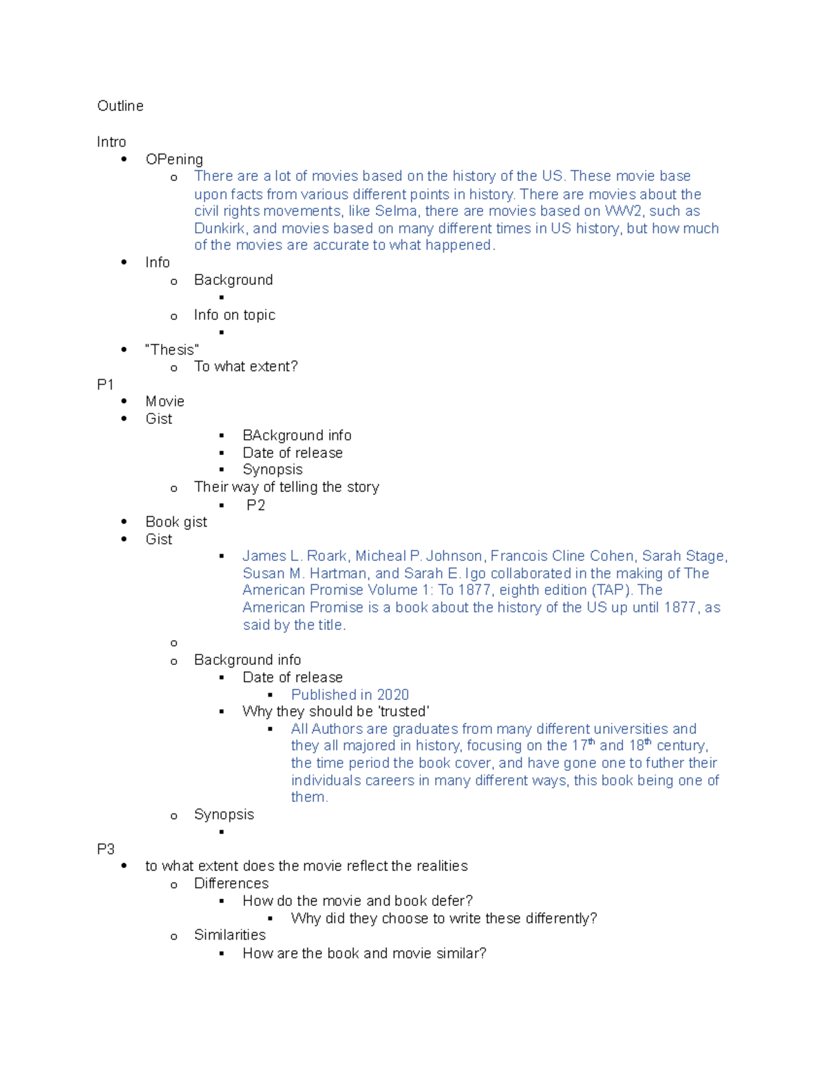 Outline-Final - An outline for an assignment for this course - Outline ...