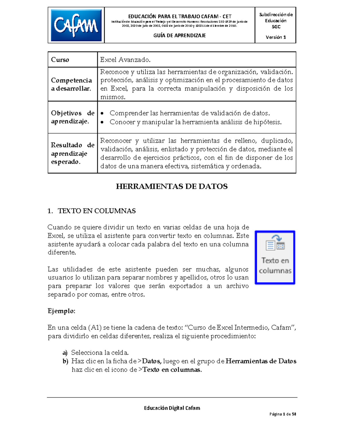 G01 EA(40) - FEG - Educación Digital Cafam EDUCACIÓN PARA EL TRABAJO ...