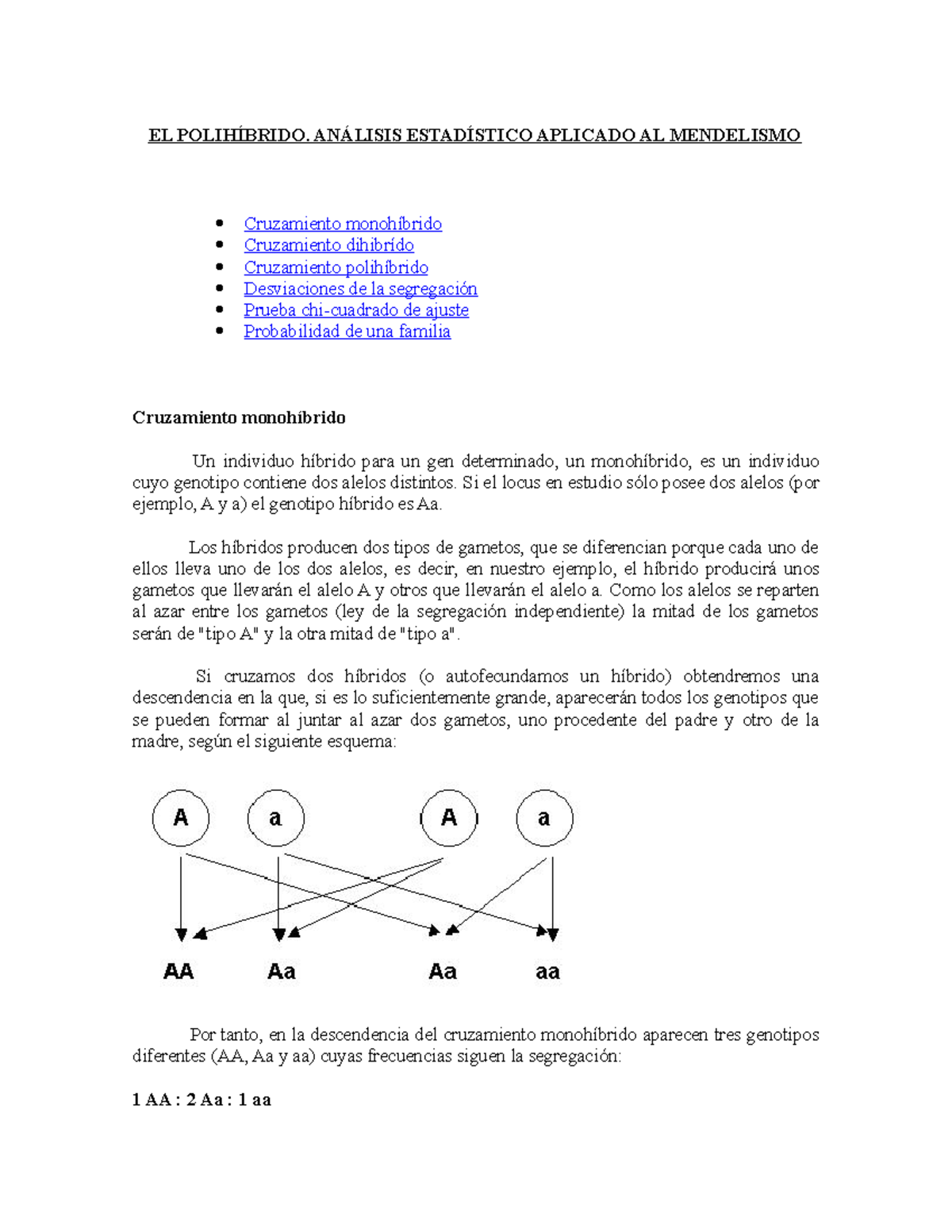 EL PolihÍbrido - GENETICA MENDELIANA - EL POLIHÍBRIDO. ANÁLISIS ...