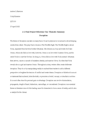 LIT 319 4-2 Final Project Milestone Three - 4-2 Final Project Milestone ...