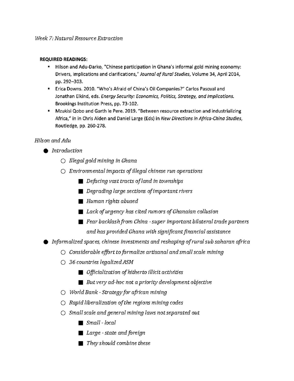 Week 7 Natural Resource Extraction - Week 7: Natural Resource ...
