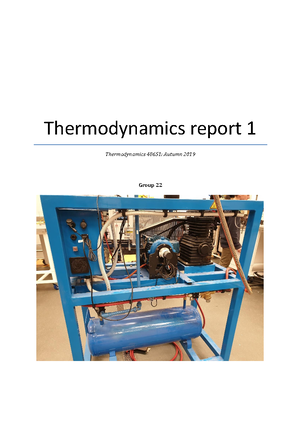 Thermo - Lab Report - Thermodynamics - LabReport Analysis of the Air ...