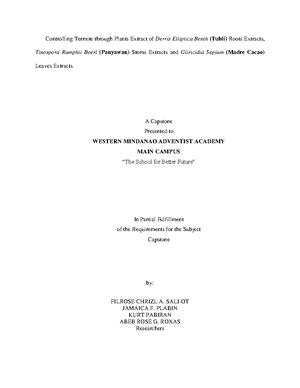 IMRAD Template Research - CAPSTONE Project and Research - USTP - Studocu