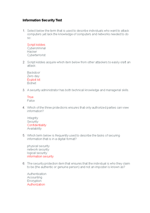 CP3404 Information Security Quiz Answer - CP3404 Information Security ...