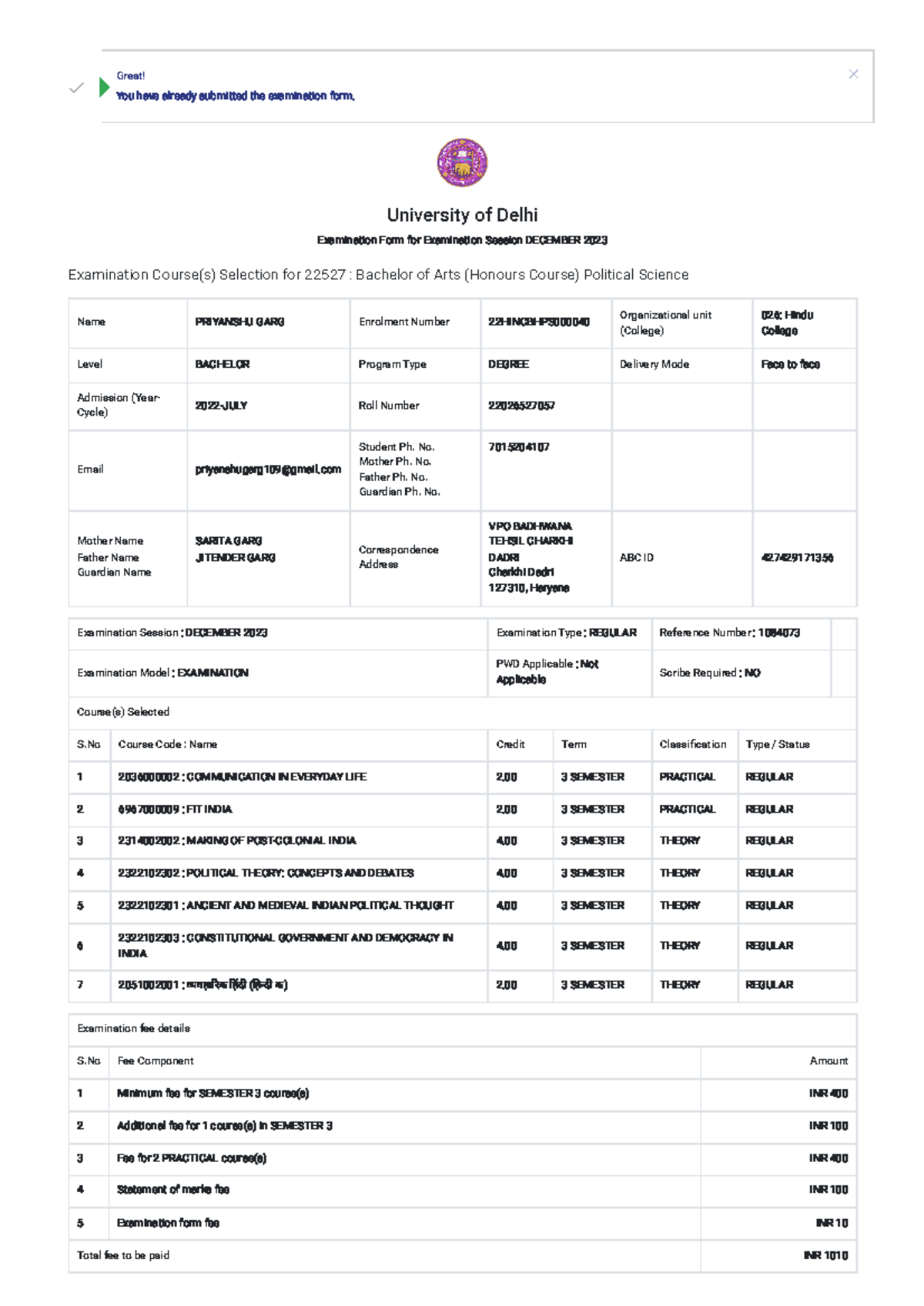 Sem 3 du - Summary Ba.history honours - Great! You have already ...