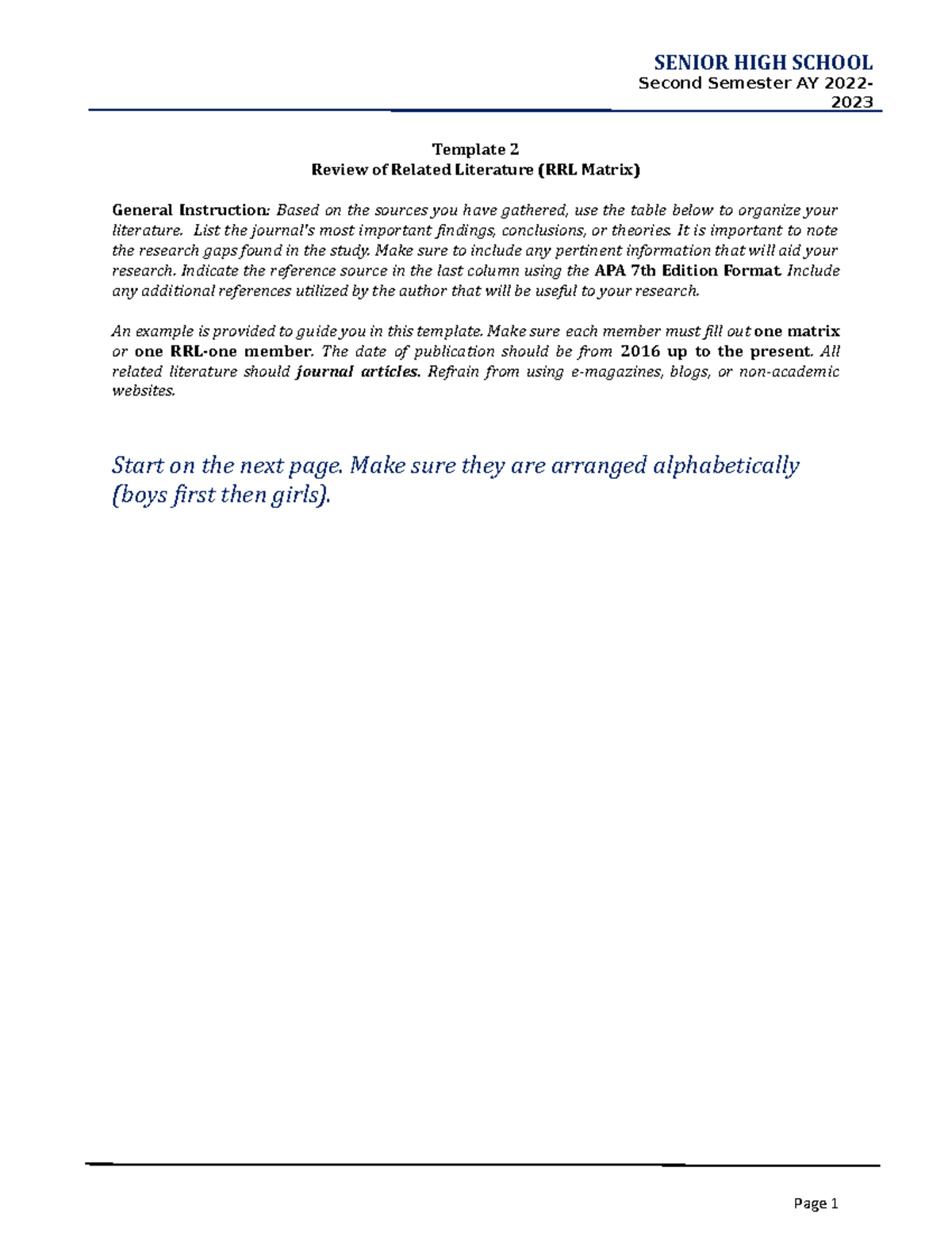 Copy-of-RG1 Template-2-RRL- Matrix- Blank - Template 2 Review of ...