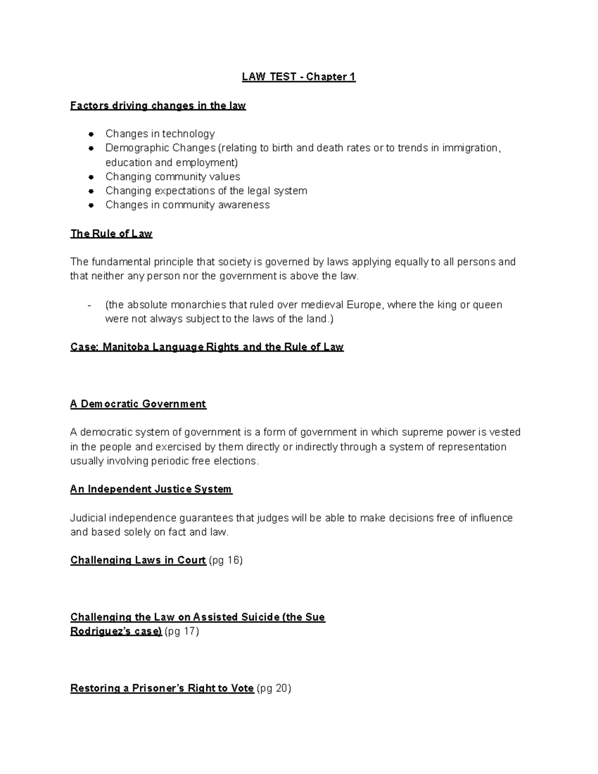 Law Test Review LAW TEST Chapter 1 Factors Driving Changes In The law-test-review-law-test-chapter-1-factors-driving-changes-in-the