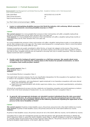 Formal Assessment 4 - Assessment >> Formal Assessment Assessment: Risk ...
