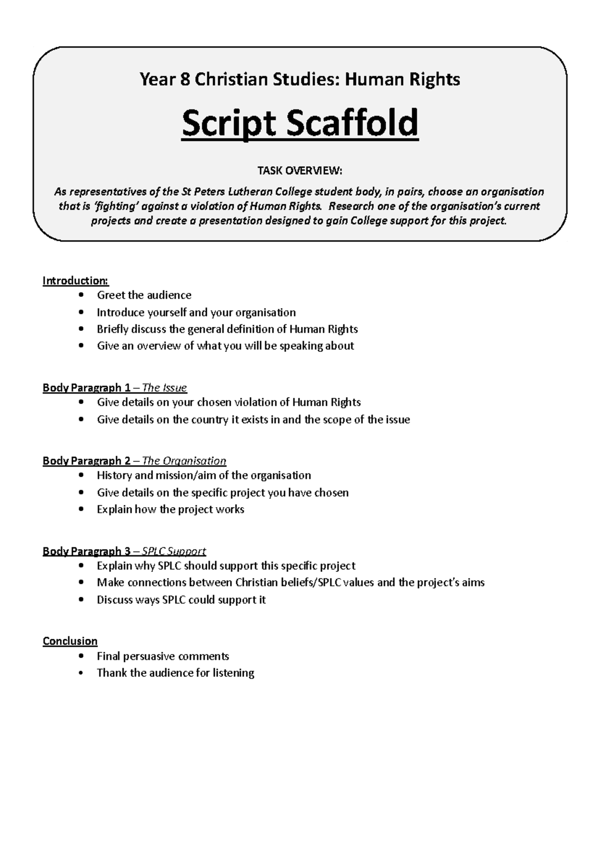 8.3 Human Rights Script Scaffold 2015 - Introduction: Greet the ...