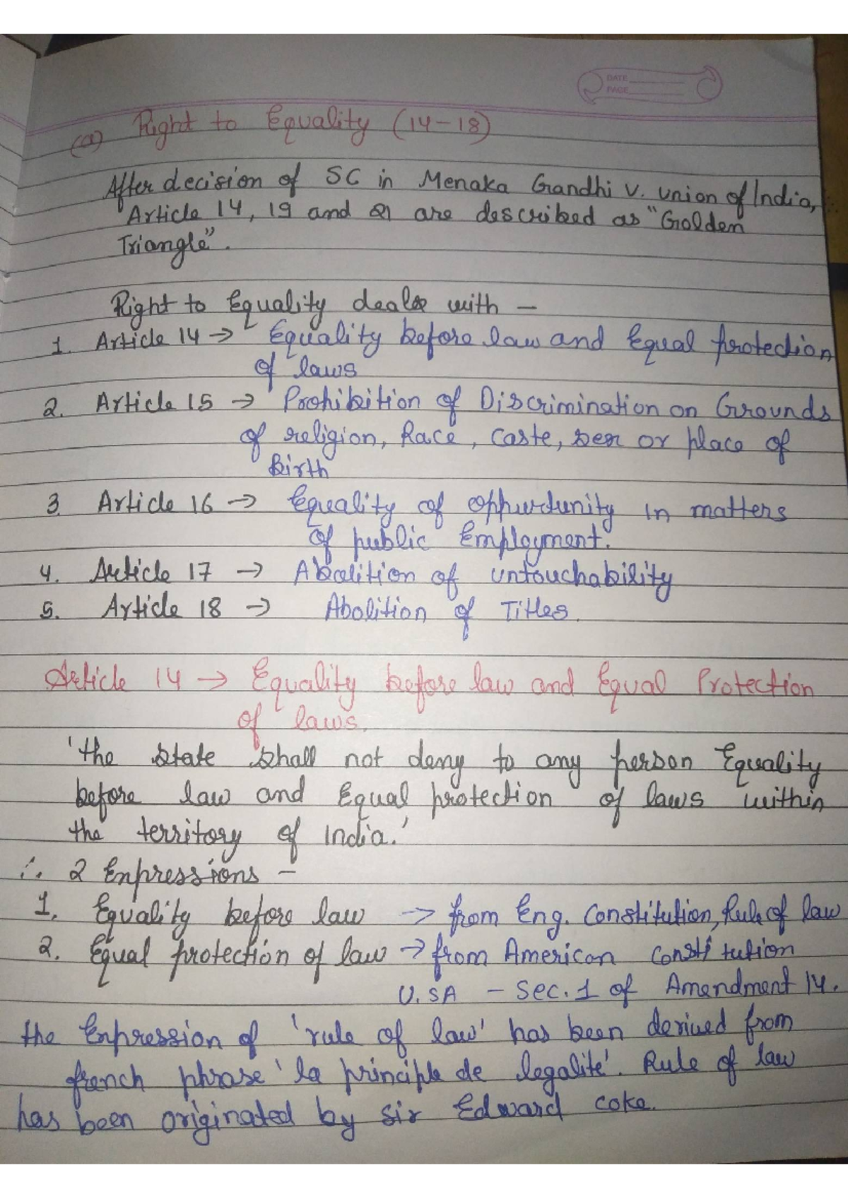 Article 14 notes - legum baccalaureus - Studocu