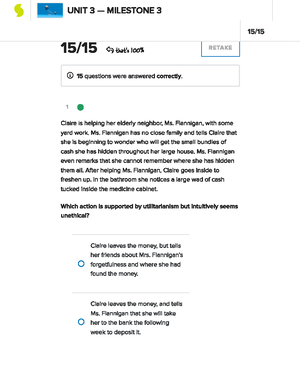 Ethics Unit 4 Practice Milestone - UNIT 4 PRACTICE MILESTONE 4 Download Practice Milestone PDF ...