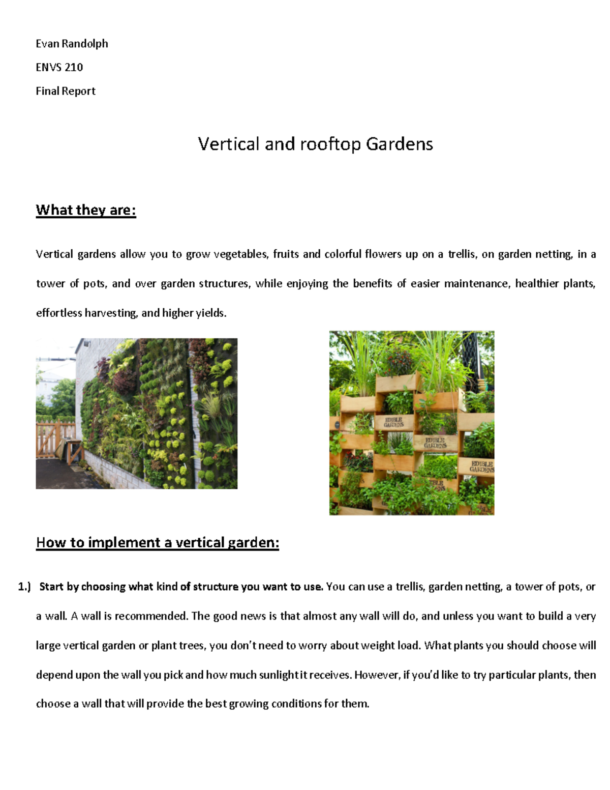 Vertical-Rooftop-Gardens - Evan Randolph ENVS 210 Final Report Vertical ...