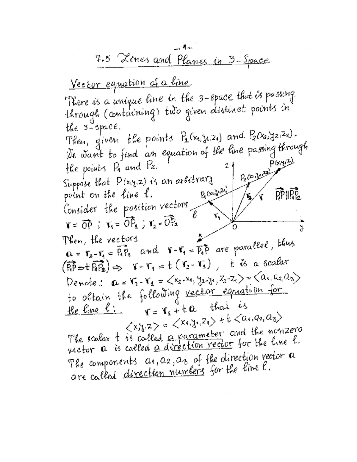 7 5 Lines and Planes in 3 Space - ENGR 233 - Studocu