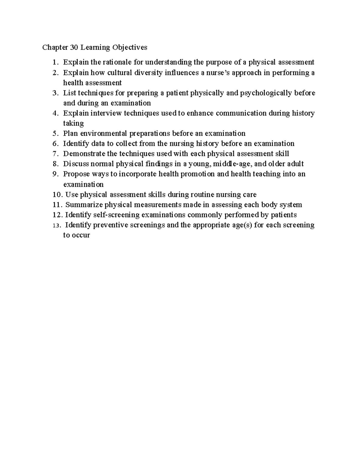 Chapter 30 Learning Objectives - Chapter 30 Learning Objectives Explain ...