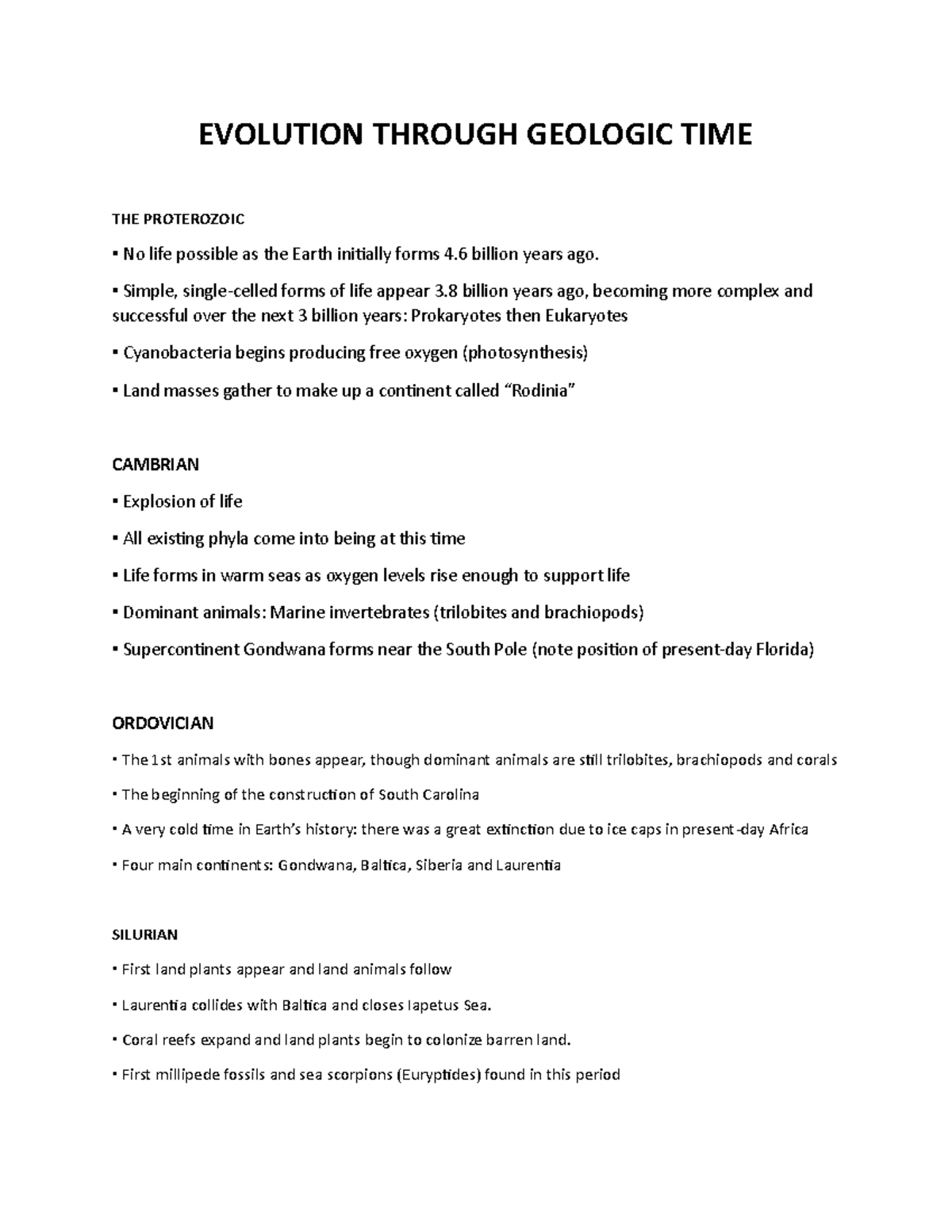 Evolution Through Geologic Time - EVOLUTION THROUGH GEOLOGIC TIME THE ...