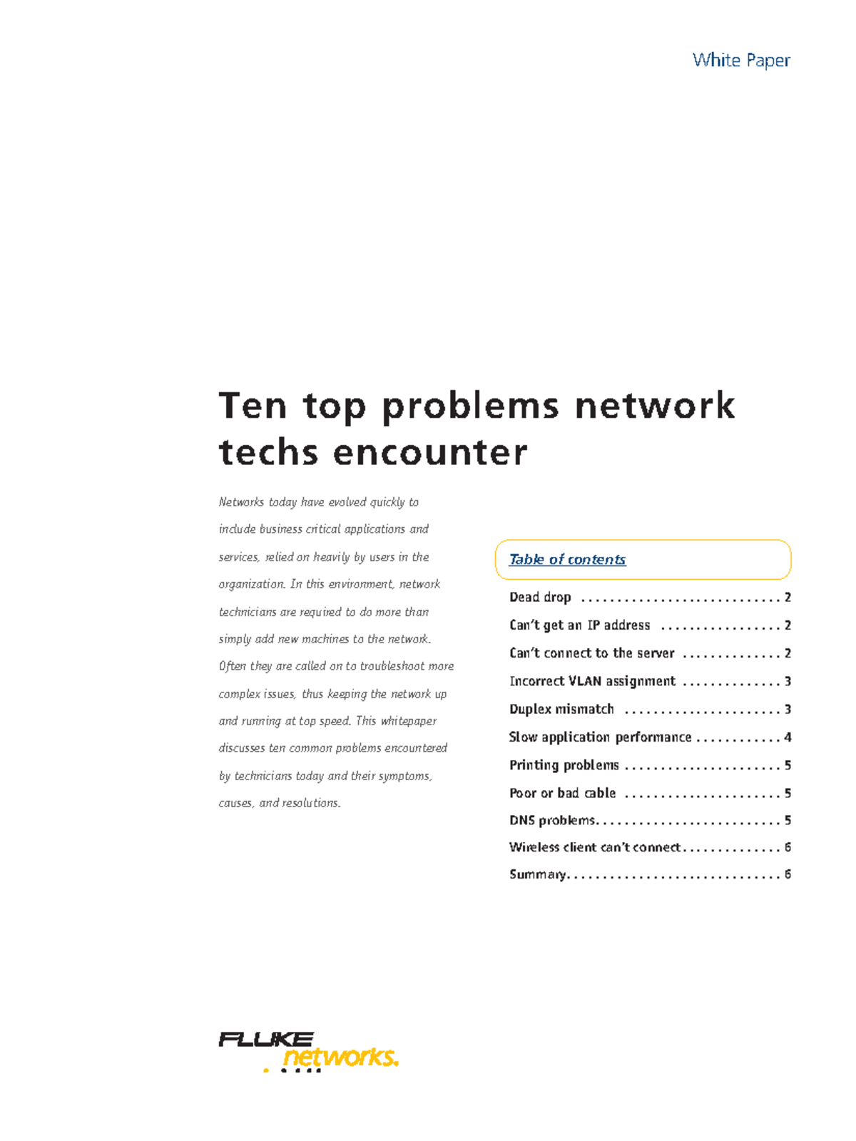 Computer Network Ten Top Problems Network Techs Encounter Networks Today Have Evolved Quickly