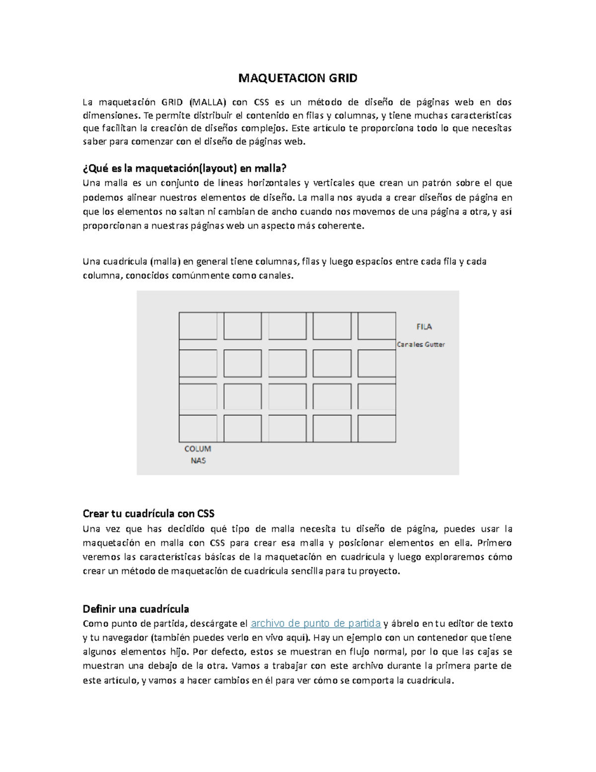 Maquetacion GRID - MAQUETACION GRID La maquetación GRID (MALLA) con CSS ...