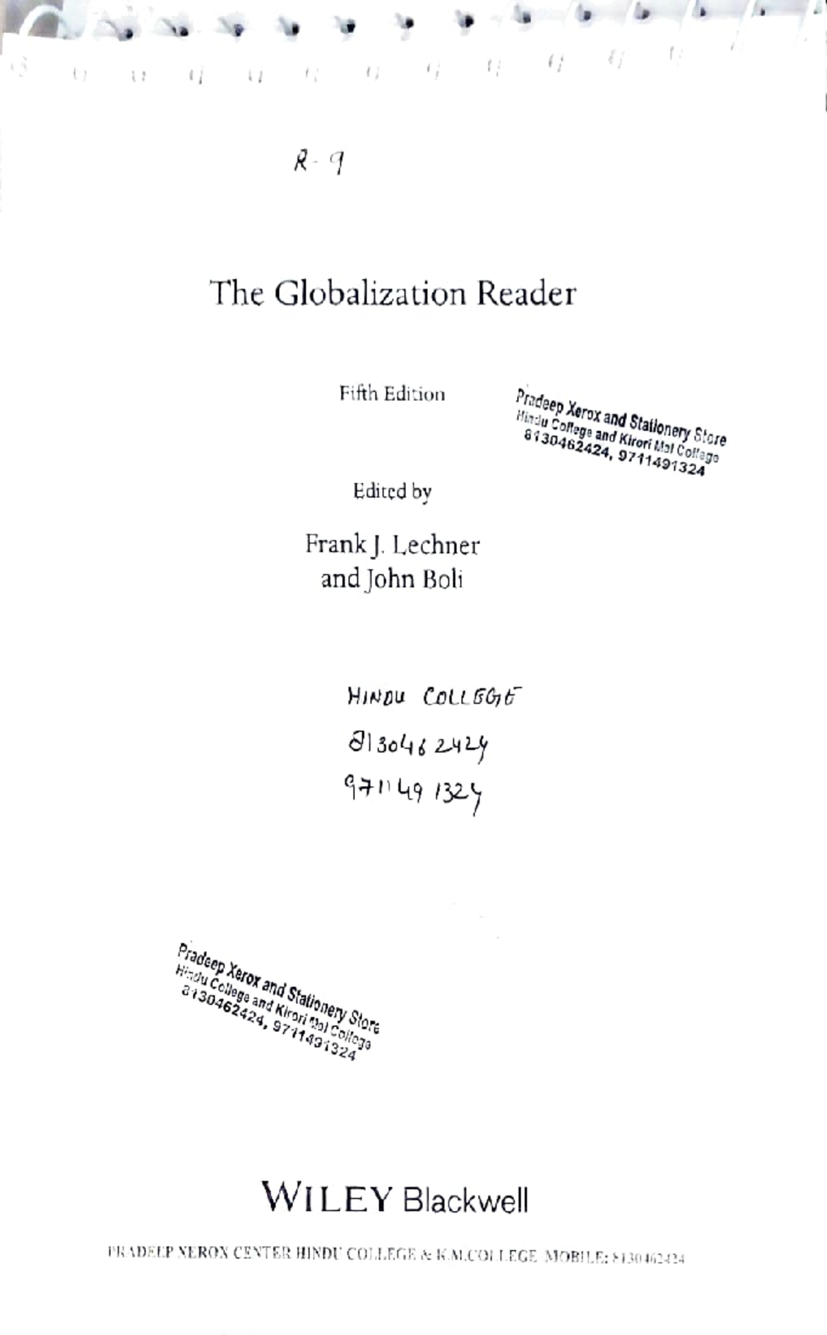 GTR boi - Global Transformations Reader - The Globalization Reader Fifth Edition Edited by Frank ...