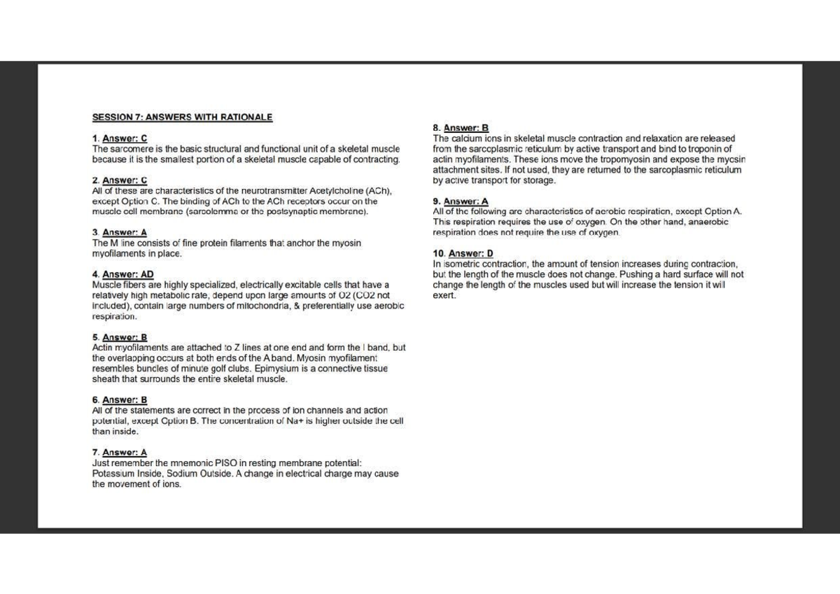 Anaphy lecture SAS 7 ( Answer Key) - bs nursing - Studocu