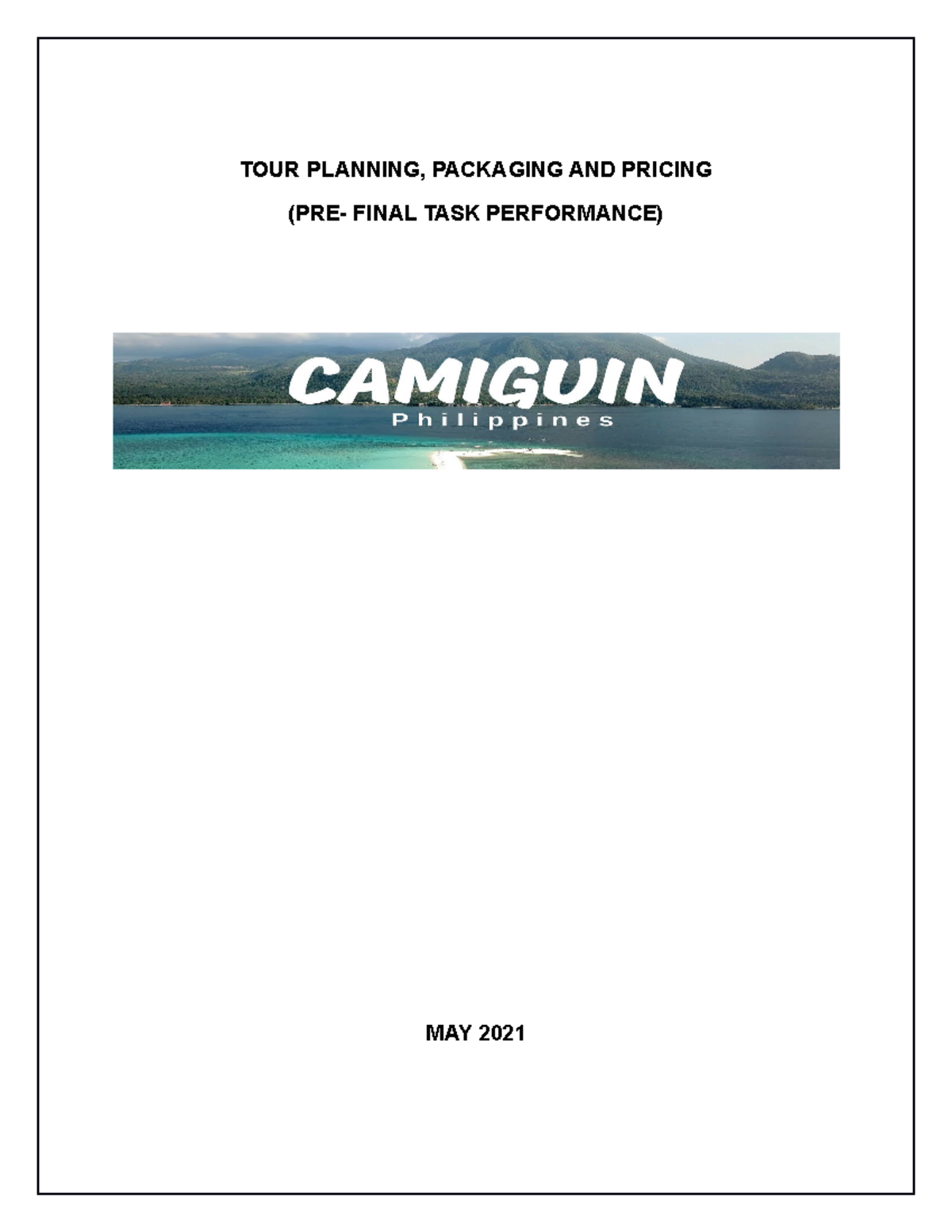 07 tp camiguin tour - A complete ocal tour package with log book ...