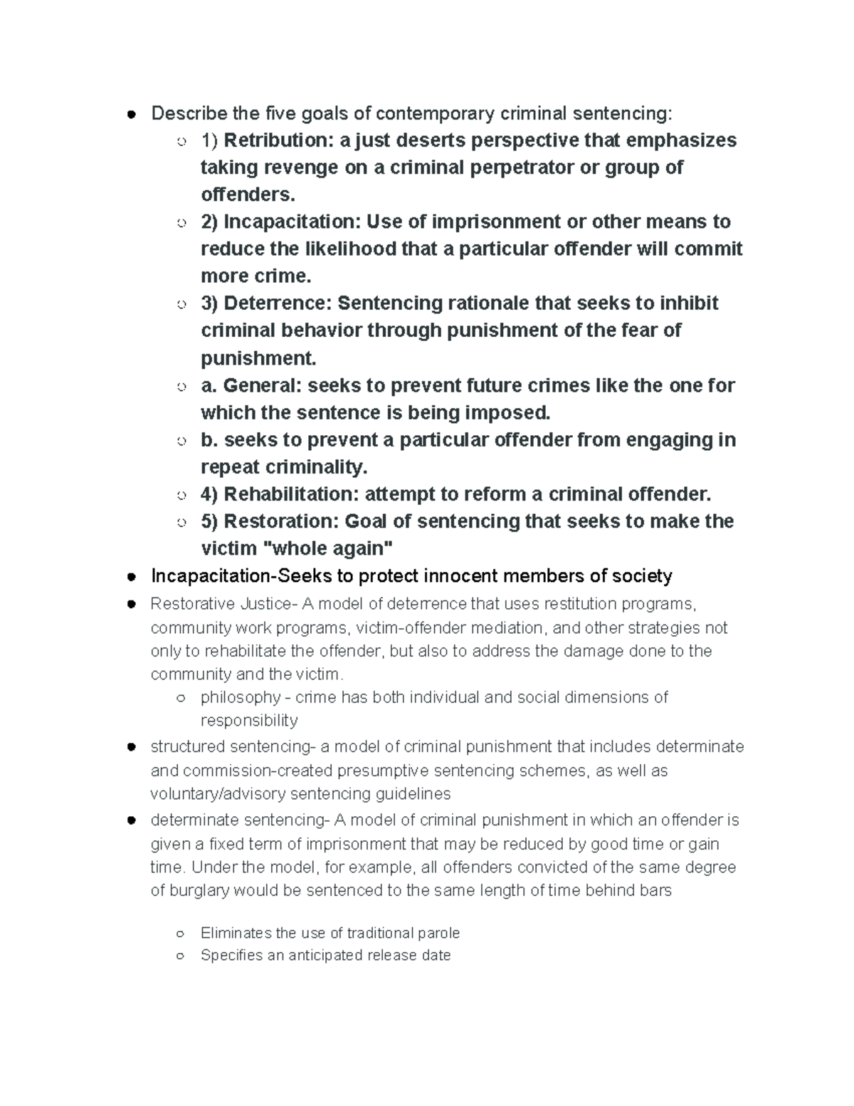Chapter 9 - Lecture notes 8 - Describe the five goals of contemporary ...