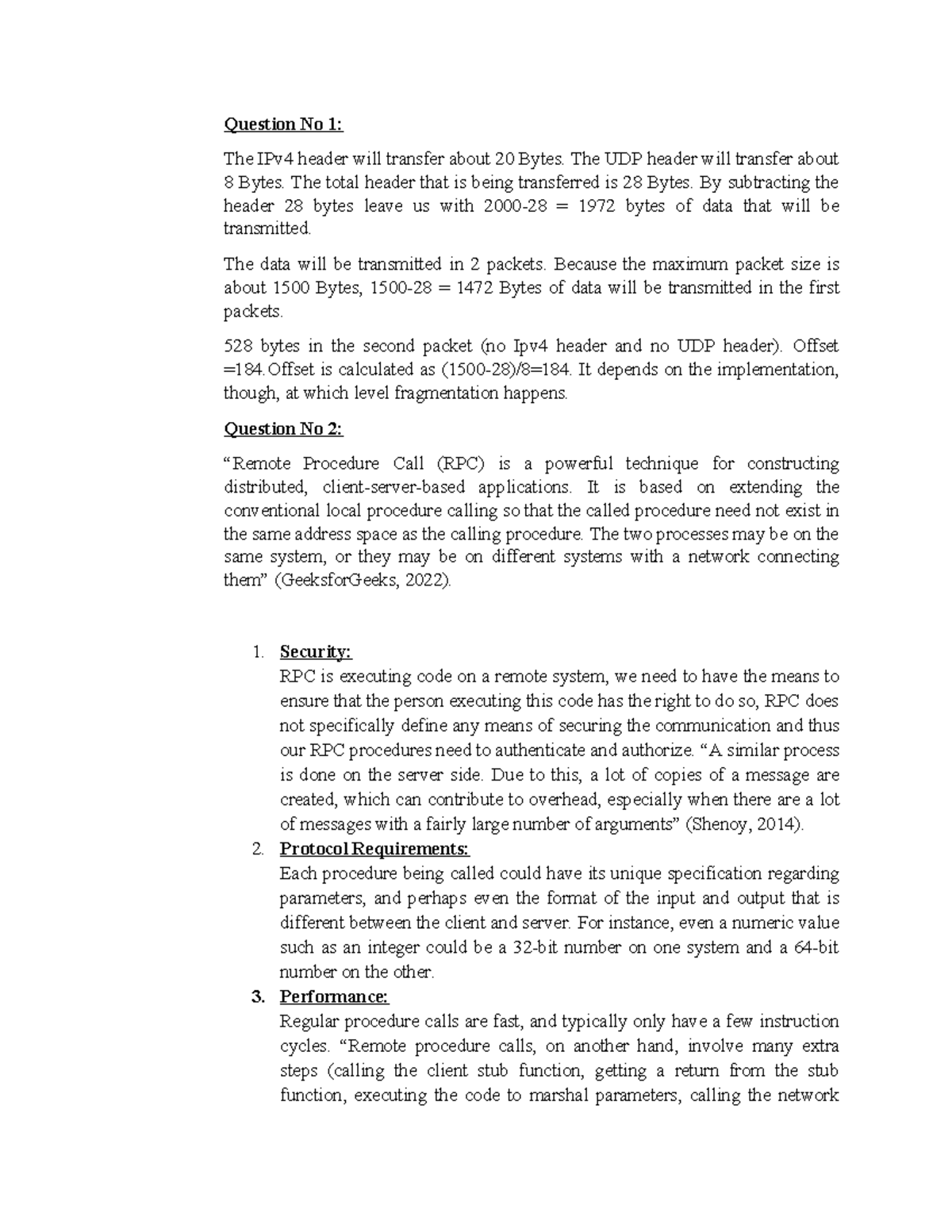 Cs2204 Unit 6 Written Assignment Question No 1 The Ipv4 Header Will