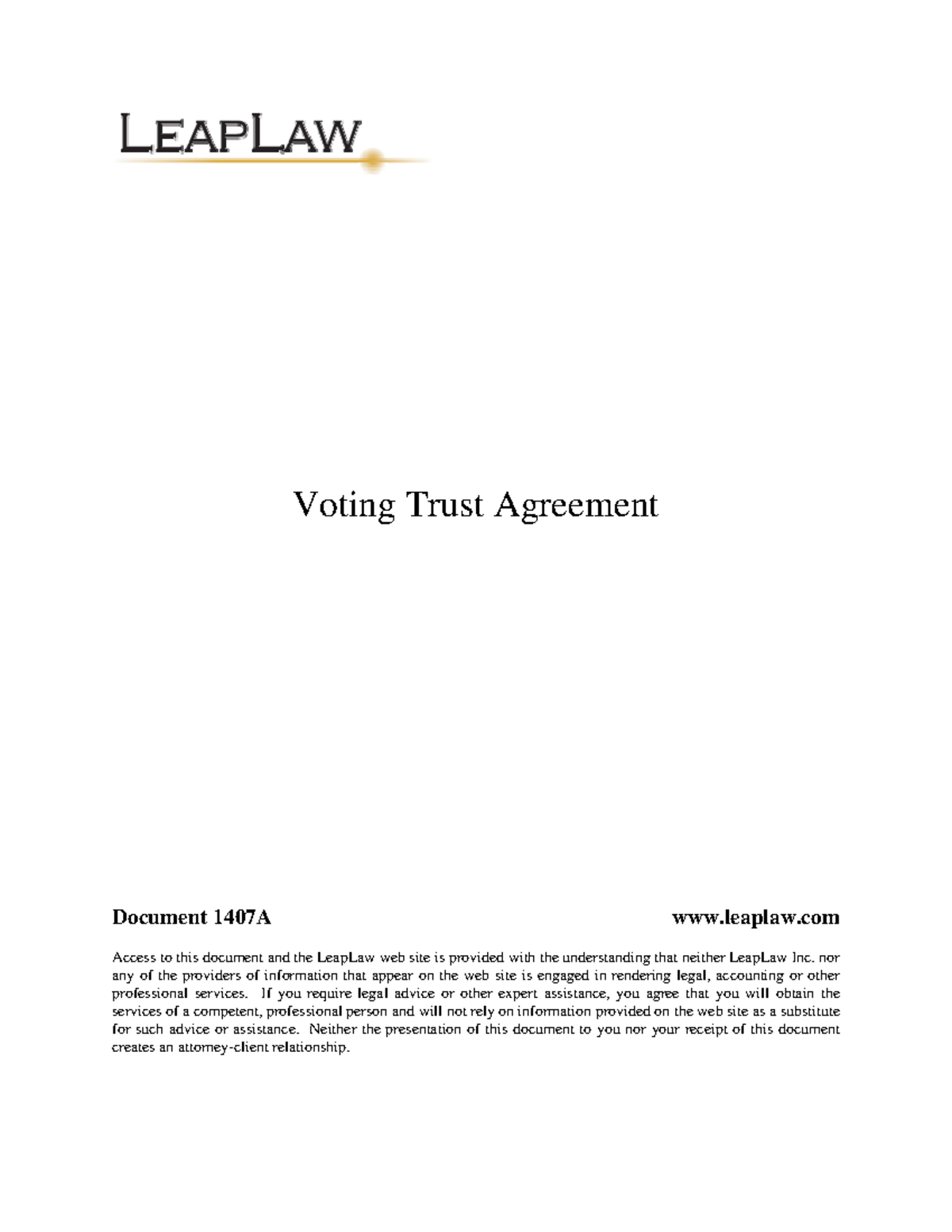 10. Voting Trust Agreement FULL TEXT - Voting Trust Agreement Document ...