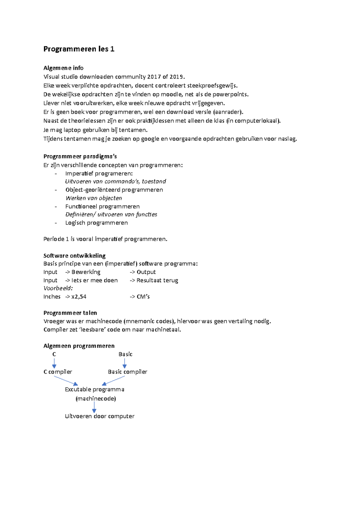 Theorie les 1 - Ik doe dit alleen zodat ik een samenvatting kan downloaden. Joejoe ...
