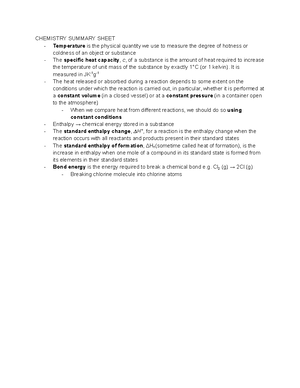 General Formulas for Chemistry - SCIE1000 - GENERAL FORMULAS FOR ...