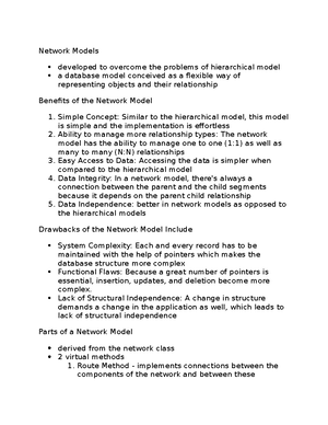 Management science lecture - Network Models developed to overcome the ...