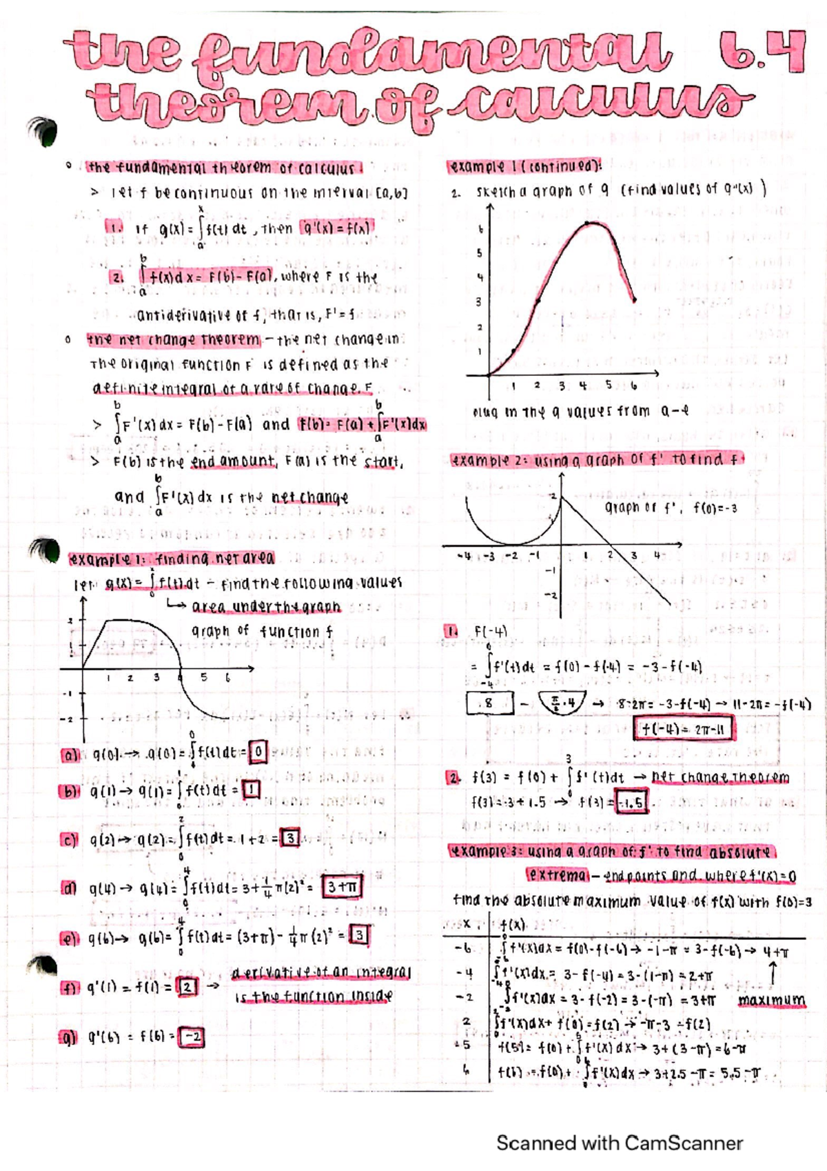 fundamental theorem of calculus - CALC12 - Studocu