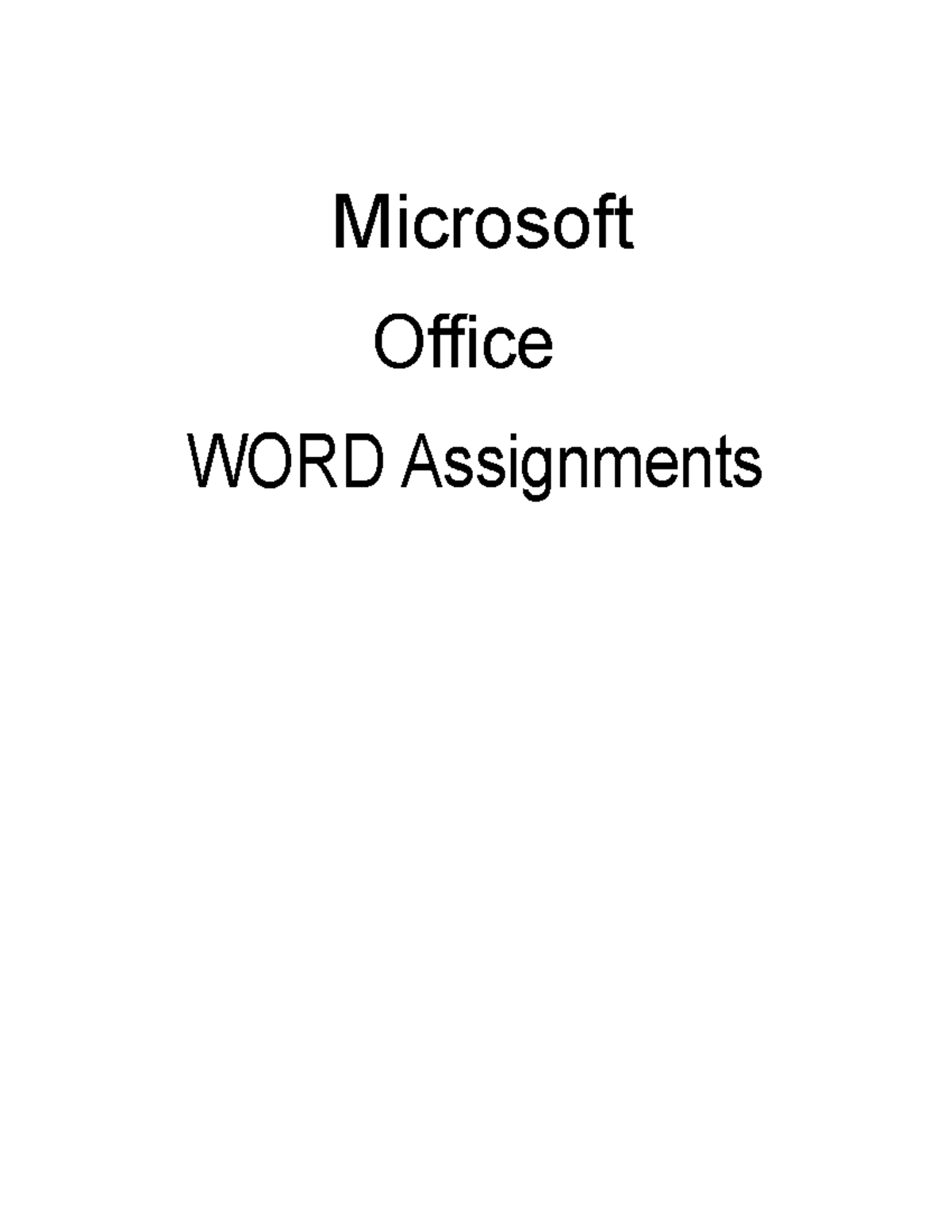 MS WOrd Exercises - Nchfufufuf - Microsoft Office WORD Assignments 711 ...