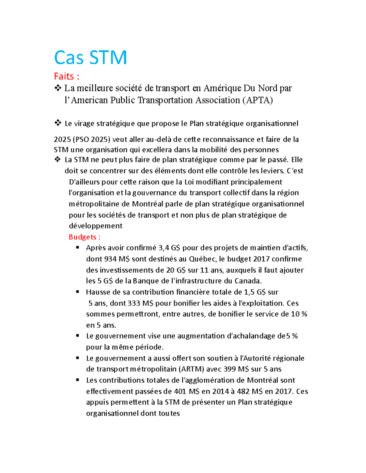 Cas STM - cas stp - Cas STM Faits : La meilleure société de transport ...